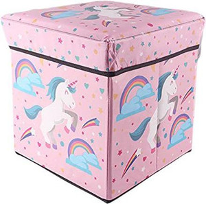 Storia Basket for Sitting Storage Box for Toys of Kids Unicorn Pink ...