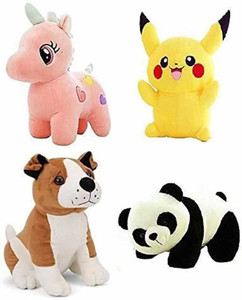 GRIPPEL cute combo bulldog unicorn panda pikachu toy for baby - 36 cm ...