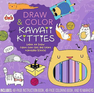 Draw & Color Kawaii Kitties Kit: Buy Draw & Color Kawaii Kitties Kit by ...