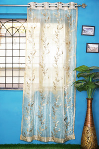Parda Online 213 cm (7 ft) Tissue Transparent Door Curtain Single ...
