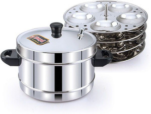 DIAMOND Stainless Steel 4 Plates Pearl Idly Maker (4 Cavities) Each ...