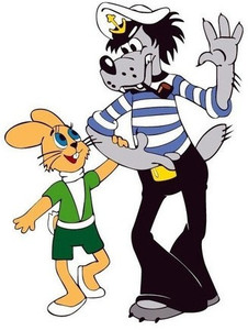 Poster Well Wait Ussr Cartoon Wolf Hare sl1137 (Plastic Large Wall ...