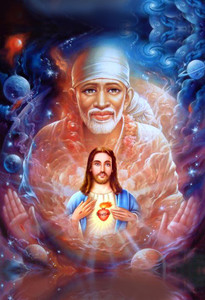 Poster Sai Baba With Jesus sl960 (Plastic Large Wall Poster, 36x24 ...