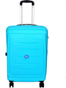 VIP Manama Tsa Hard Luggage Trolley Bag 8 Wheel Teal Check-in Suitcase ...
