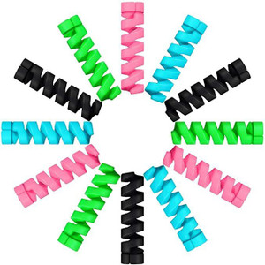 Krumate Lightning Charger Spring Cable Saver Protector (12 Pieces ...