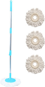 Pranay's Kleanup Spin Mop Rod Stick 360 Rotating Stick Rod With 3 ...