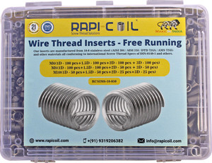 Rapi-Coil 850Pcs 304 Stainless Steel Metric - M6 M8 M10, Wire Thread ...