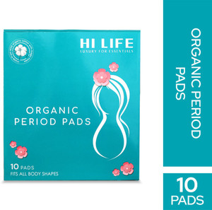 Hi Life 100% Organic Period Pads Pack of 10 Sanitary Pad | Buy Women ...