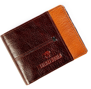 Freakyworld Men Brown Genuine Leather Wallet Black & White - Price in ...