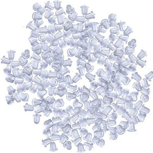 navjai Rubber Earring Stoppers Safety Back for Earing Backpush Clear ...