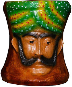NB crafted Unique Raja Face Handcrafted Sitting Chair/ Stool/ Mudda for ...