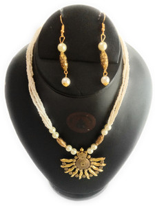 Aamdani Dori Gold-plated White, Yellow Jewellery Set Price in India ...