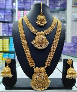 SUNDHA CREATION Copper Gold-plated Gold Jewellery Set Price in India ...
