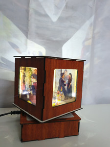 Memories world PERSONALIZED MDF WOODEN ROTATING SHADOW LAMP-PHOTO FRAME ...