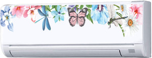 Decorative 89 cm Floral Butterfly Air Conditioner Sticker Self Adhesive ...