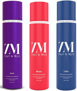 Zm non alcoholic deo calix+icon+bravo combo03 Body Spray - For Men ...