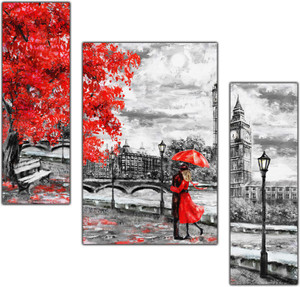 pnf Poster And Frame Eiffel Tower Lover Couple Wall Painting | For ...