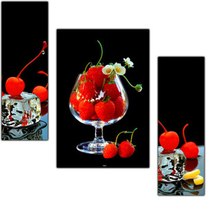 pnf Fruits Set of 3 MDF Panel-0119- Digital Reprint 18 inch x 12 inch ...