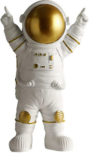Street27 Cute Spaceman Statue Astronaut Sculpture Gifts Gold Victory ...