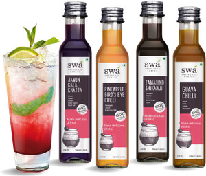 SWA Artisanal Syrups Spicy Lemonade Mocktail Syrup Combo, 100% Natural ...