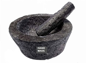 RS HANDICRAFT AND MARBLES black hand masher round shape Stoneware ...