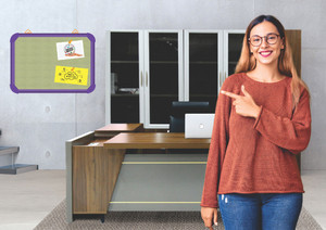 Sunway Display System Pin-up board 3*2 feet,VIOLETE ALLUMINIUM FRAME ...