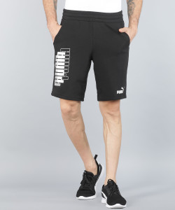 PUMA Printed Men Black Basic Shorts - Buy PUMA Printed Men Black Basic ...