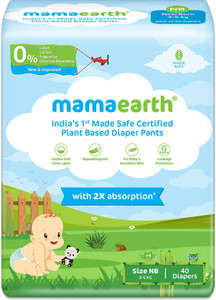Mamaearth Plant-Based Diaper Pants for Babies – 3-5 kg (Size NB - 40 ...