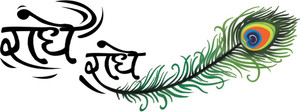 Ordershock Radhe Radhe With Feather Tattoo Stickers For Male And Female ...