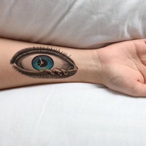 surmul Horror Eye Time Hand Temporary Tattoo Waterproof For Men and ...