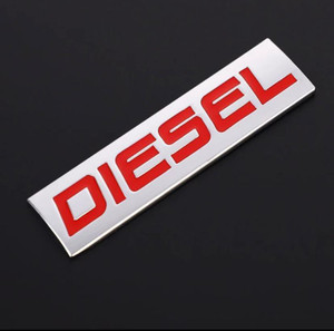 Auto MT Diesel DJAL CHROME RED Logo 7.7 x 2 cm Car Metal Emblem 3D ...
