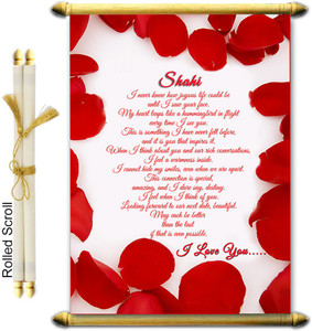 Midas Craft I Love You Shahi Wooden Scrolled Love Letter Romantic ...