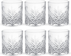 TREO (Pack of 6) Barley 340 Whiskey Glass Tumbler, Set of 6, 340 ml ...