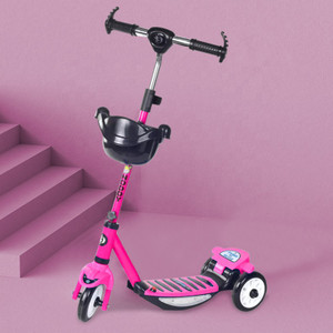 BAZKU Scooter for Kids 3 Wheeler Foldable Kick Skating Cycle with Brake ...