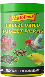 Hallofeed Tubifex Worms- 40 Grams Fish food Sea Food 0.04 kg Dry Adult ...
