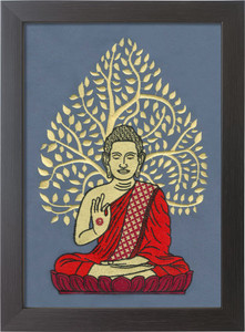 Digitizingmart Gautam Buddha Photo Frame With Machine Made Embroidery ...