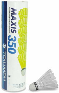 TRIUMPH Nylon Badminton Shuttlecocks Pack of 6, High Speed MAXIS-350i ...