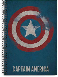 craft maniacs VINTAGE CAPTAIN AMERICA HI 160 RULED PAGES HI QUALITY ...