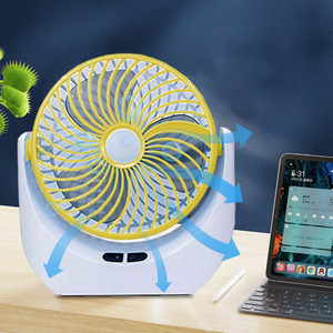 VASANT USB Table Fans Folding Rechargeable Fan LED Light And ...