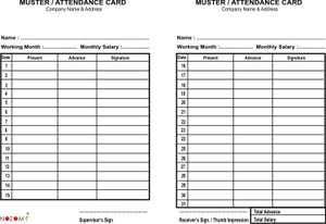 Flipkart.com | NOZOMI PAPER ATTENDANCE CARD - ATTENDANCE CARD