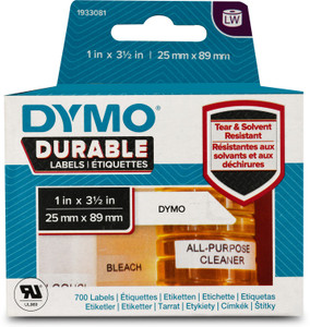 Dymo LW DURABLE 1" X 3-1/2" (25MM X 89MMX350nos) Self Adhesive Paper ...