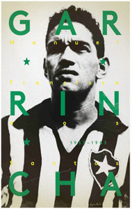 Garrincha Footballer Flex Poster For Room M2 Photographic Paper ...