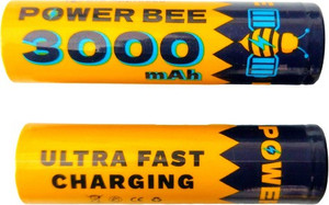 kp Flat Head - 18650 Power Bee 3000mAh 3.7v Rechargeable (Pack of 2 ...