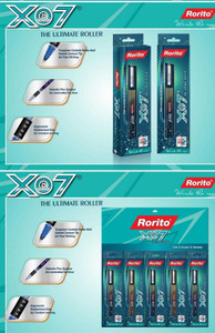 Rorito X07 The Ultimate Roller Pen Blue5&Black 2 Pcs+1 First Click ...