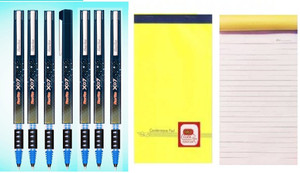 Rorito X07 The Ultimate Roller Pens Blue 7 Pcs +1 First Click Writing ...