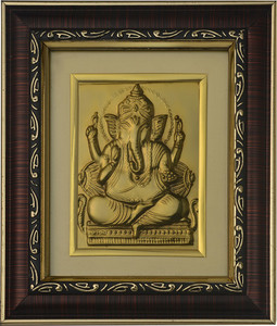 Pray Everyday Ganesh Ji Gold Plated Photoframe | Ganesh Ji Frame for ...