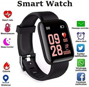 Stybits VI69_ID116 Pro Multi Watch Face, Step Count Smart Watch Black ...