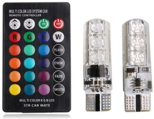 Air Wink T10 Waterproof RGB LED Parking Bulb with IR Remote Control ...