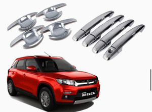 paxauto Exterior Chrome Accessories Combo Kit For Brezza Type (2016 ...