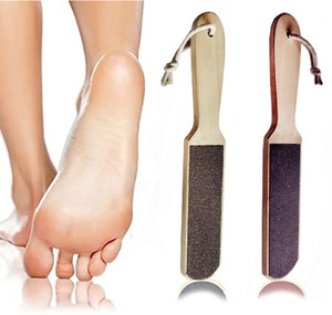 The Shine Store Pedicure Tools Dual Sided Wooden Foot Scraper Hard ...